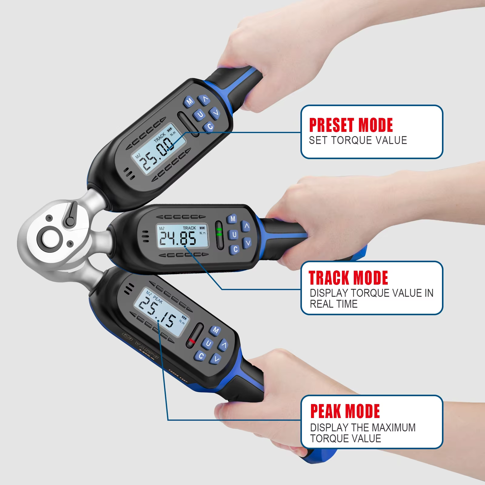 Factory Wholesale 3/8 " Digital Torque Wrench # Electronic Torque ...