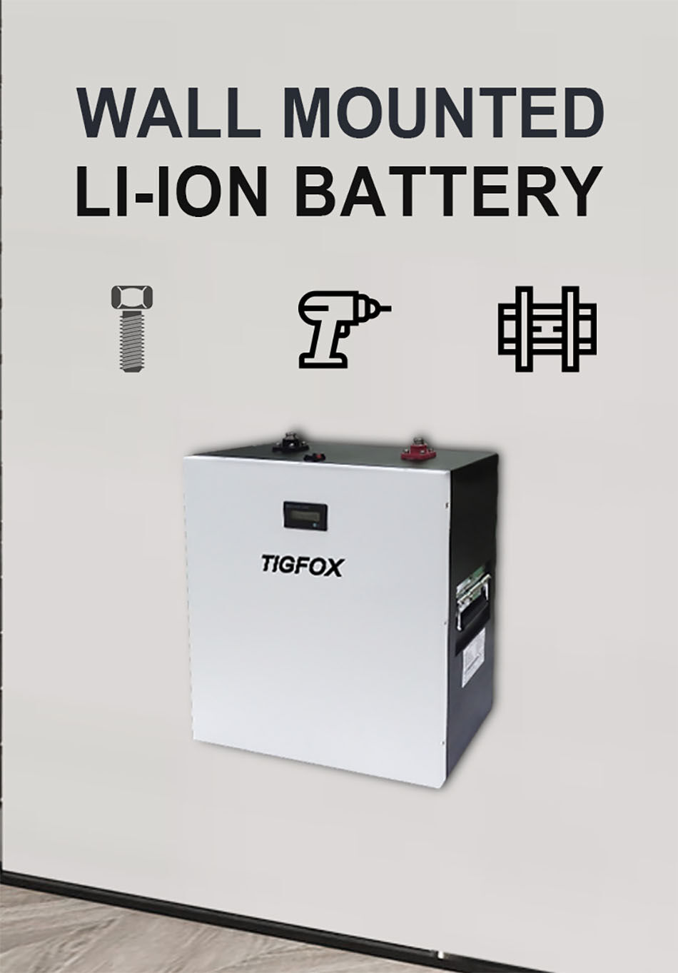 Tigfox 3072wh 24v 120ah Lifepo4 Wall-mounted Battery Pack, 3kwh Battery ...