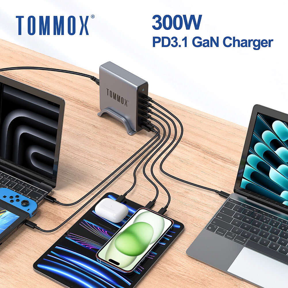 New Arrival 300w 5c1a Desktop Gan Charger Pd3.1 Multi Ports High Speed ...