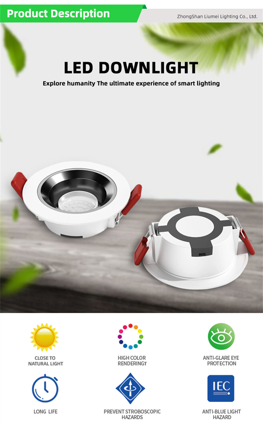 Led Downlighting Led Light 5w 6w 7w 8w 9w Round Dimmable 3000k 4in 5in ...