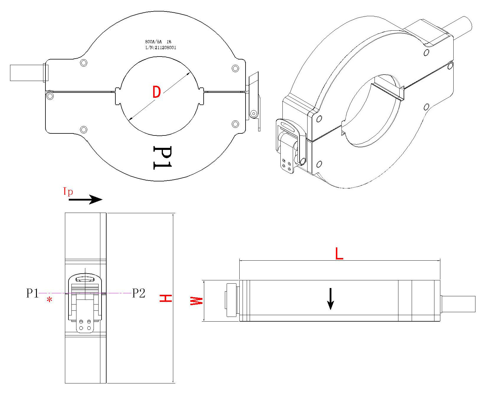Bulk Buy China Wholesale Tr Split Core Current Transformer Clamp On Ct ...