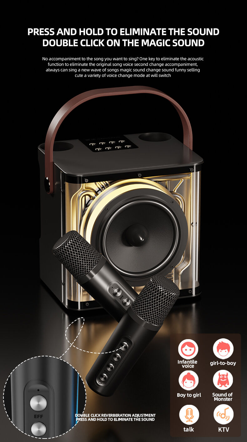 Professional Wireless Bass Mini Portable Karaoke Dj Party Smart Gaming Bluetooth Speaker ...