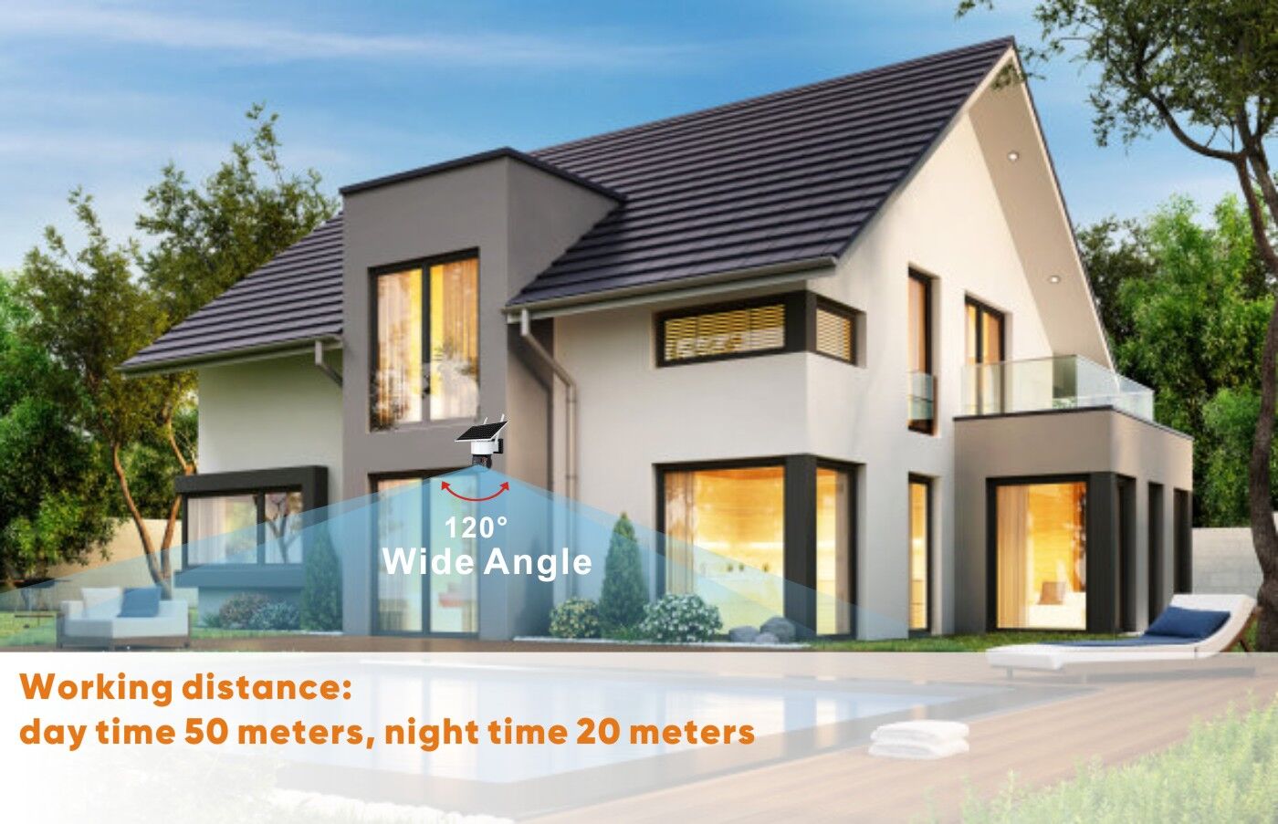 4g Solar Ptz Security Camera With Pir Motion Detection, 3.6mm Lens ...