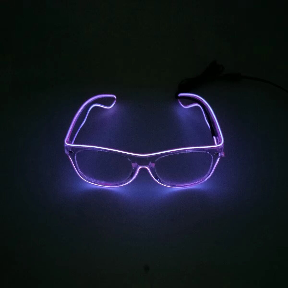 Light Up Transparent Accessory Glowing Rave Party Eyeglasses Creative ...