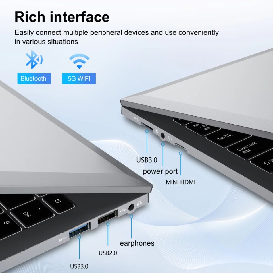 Clover New Design 14 Inch N5095 Laptop Office Ddr4 16gb Ssd 512gb Up To ...