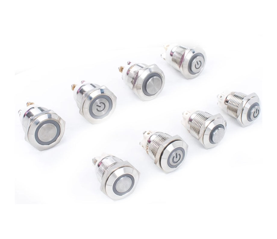 19mm Flat Head Circular Lamp Self Resetting Screw Feet Round Waterproof ...