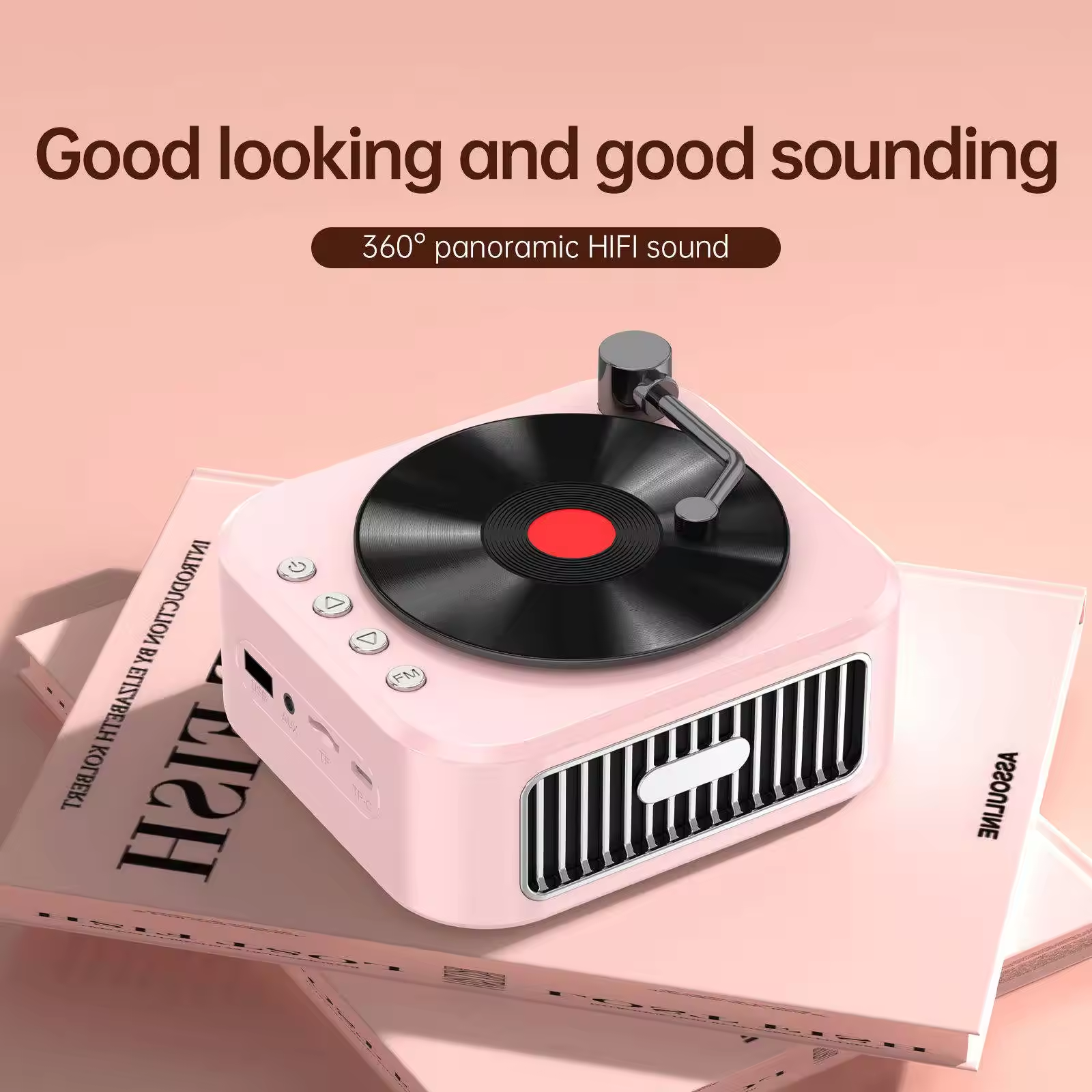 Hote Sale Mini Retro Hands-free Cd Player Bt Speaker With Stereo Heavy ...
