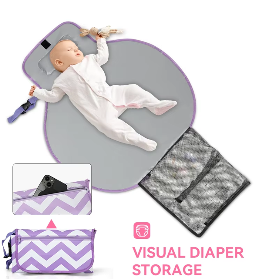 Custom Printing Waterproof Travel Baby Changing Diaper Mat Foldable ...
