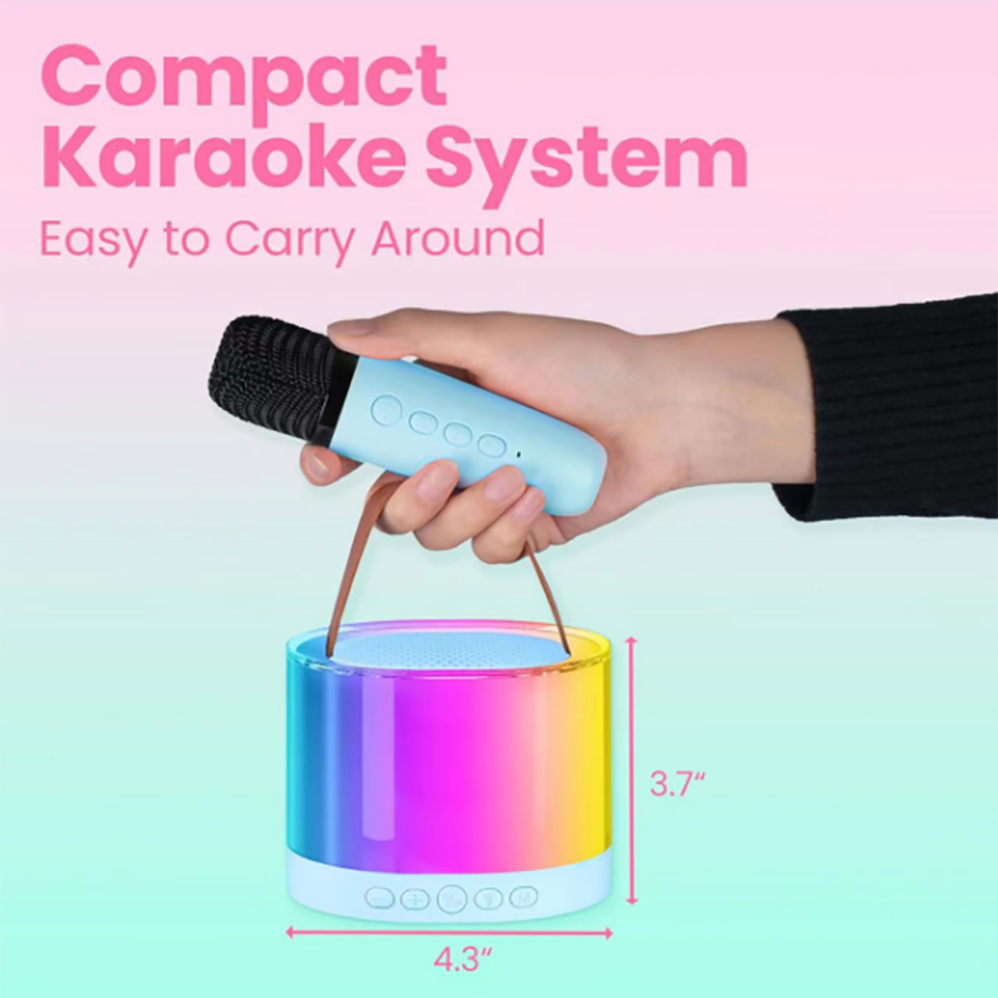 Kids Karaoke Machine With 2 Microphones Portable Bluetooth Speaker ...