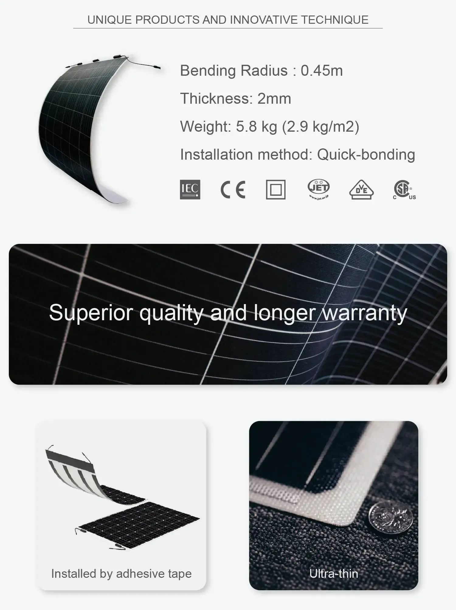 420w 425w 430w Flexible Solar Panels Module Price Lightweight Mono Perc ...