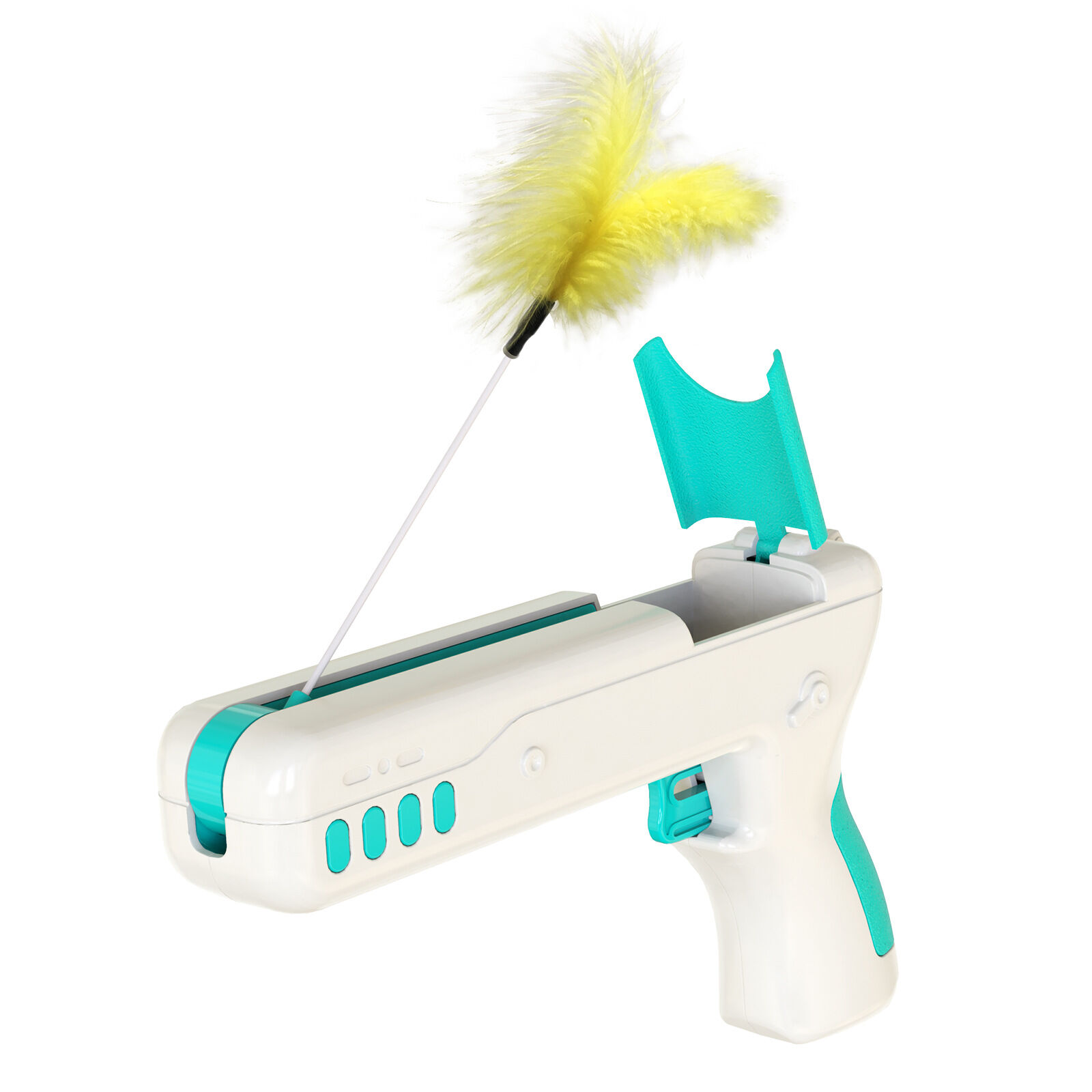 Hot Selling Cat Feather Toy Shooter Cat Ball Toys Shooting Interactive ...