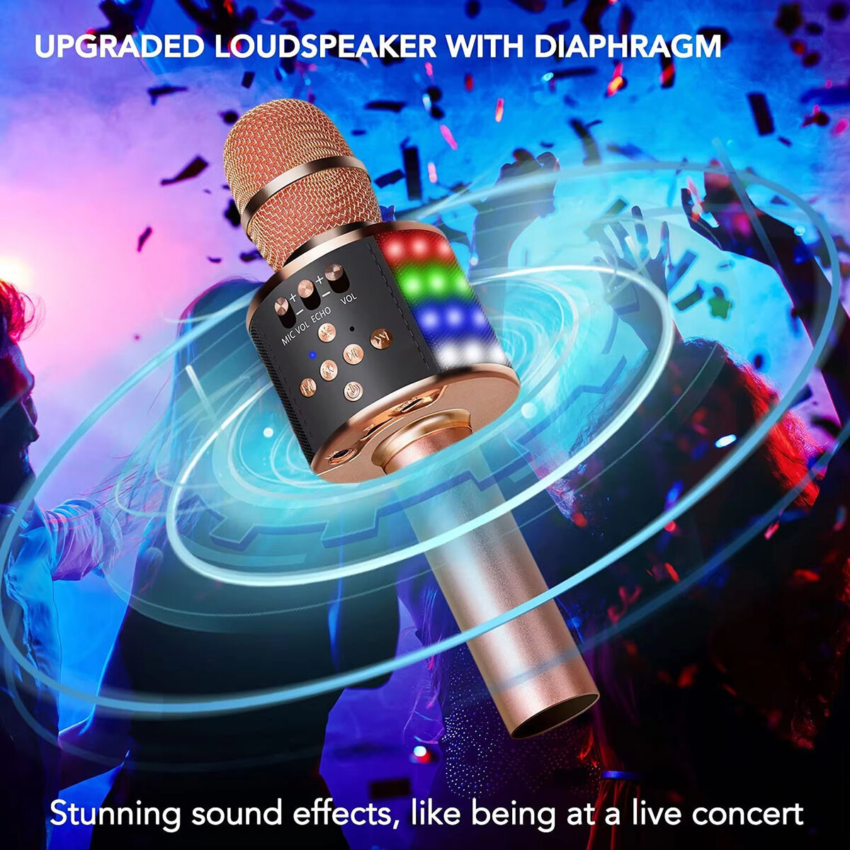 Karaoke Microphone Blue Tooth Wireless,portable Karaoke Machine Mic ...