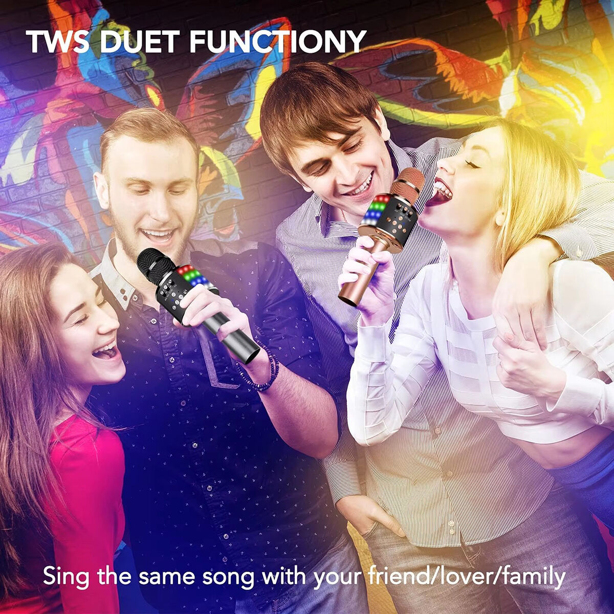 Karaoke Microphone Blue Tooth Wireless,portable Karaoke Machine Mic ...