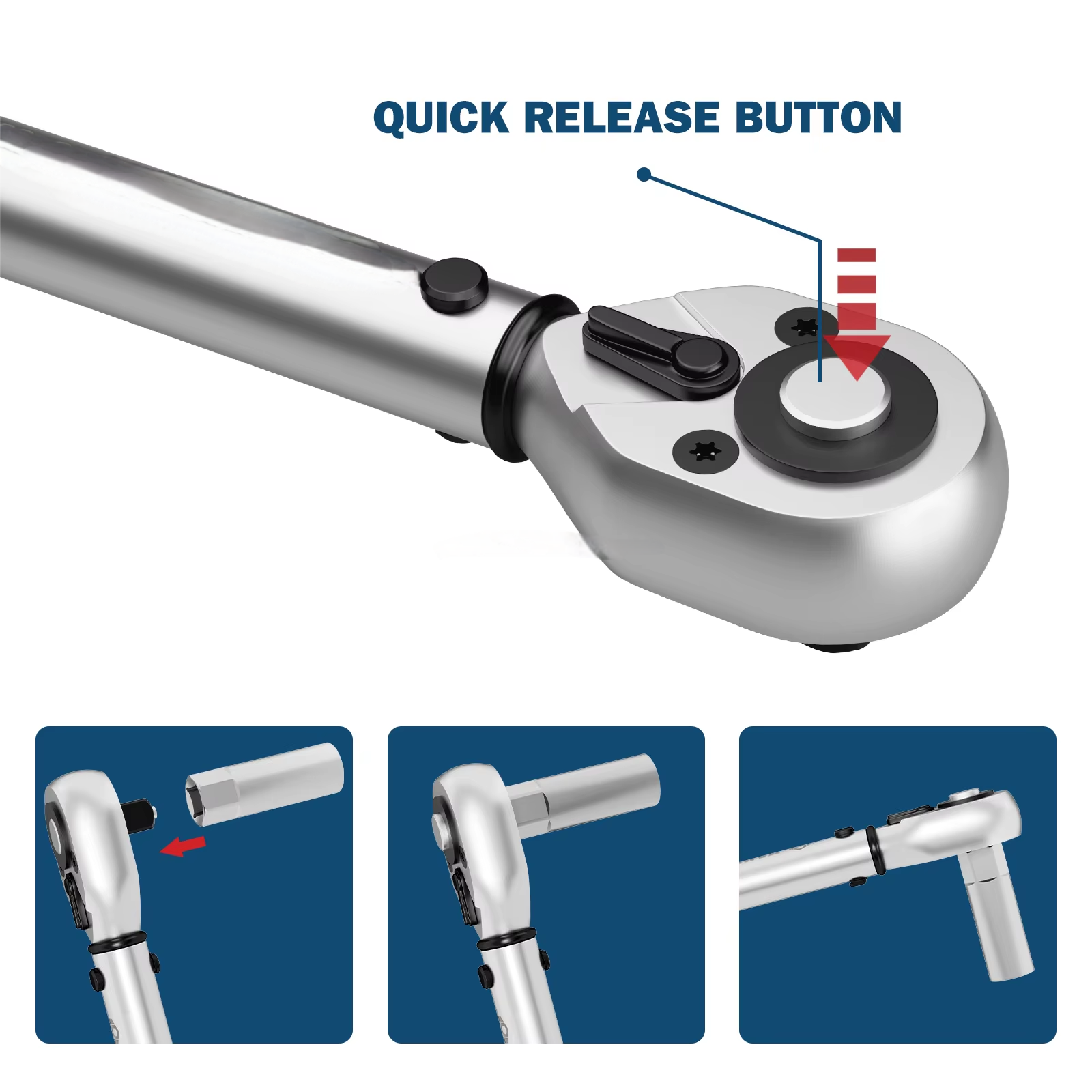 Mini Mechanical Torque Wrench Preset Torque Adjustable 3/8 Range 10n.m ...