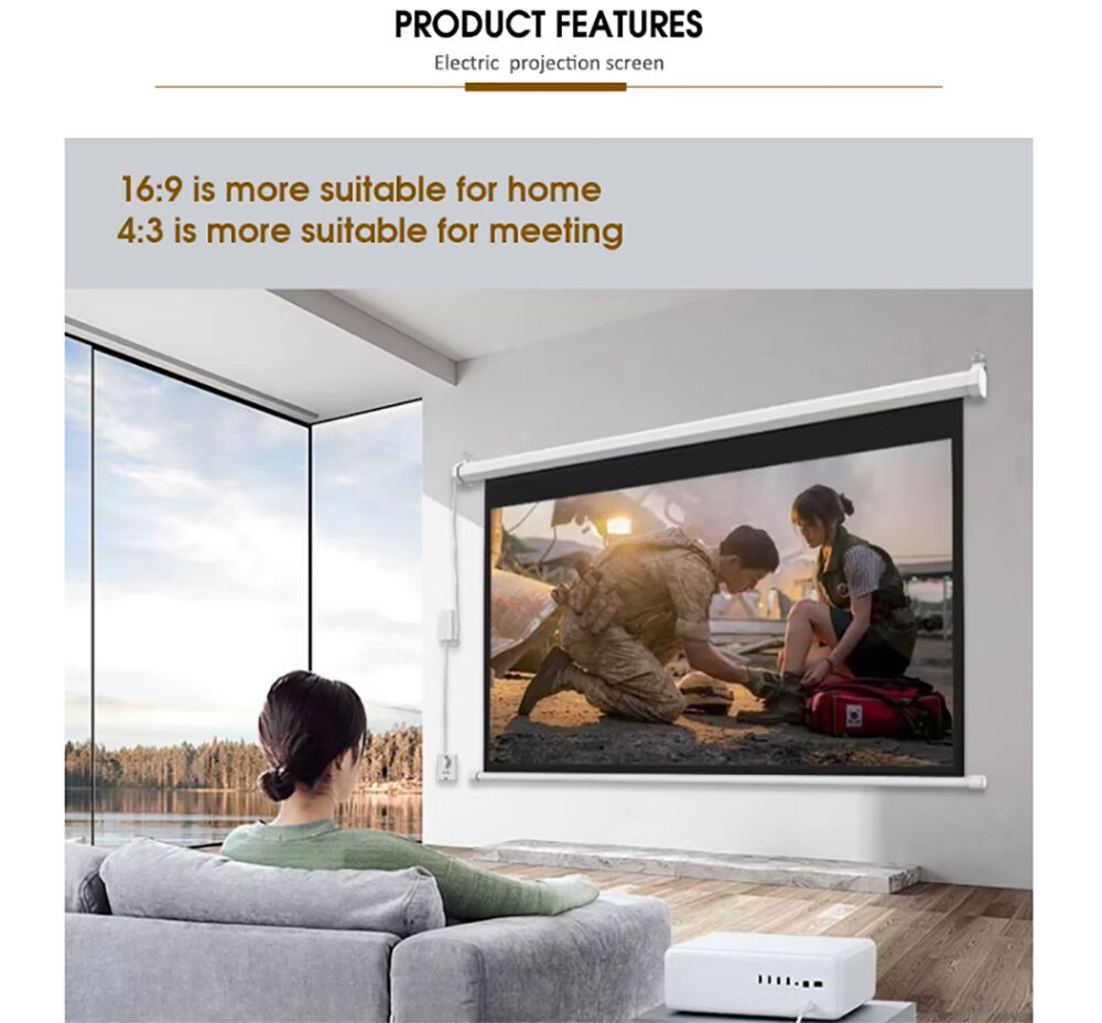 Buy China Wholesale Oem Motorized Projection Screen With Remote Control Electric Screen Theater ...