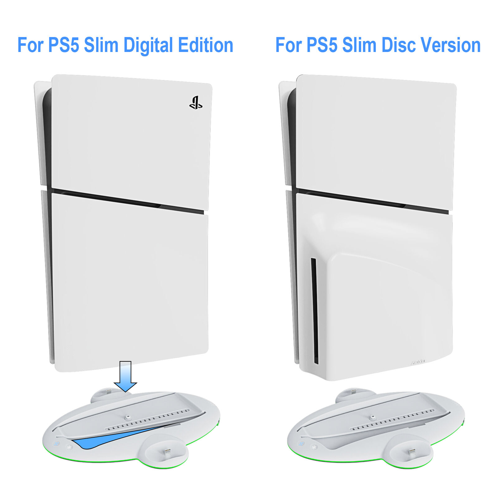 Ps5 Ultra-thin Bracket And Cooling Station, With Rgb Dual Controller ...