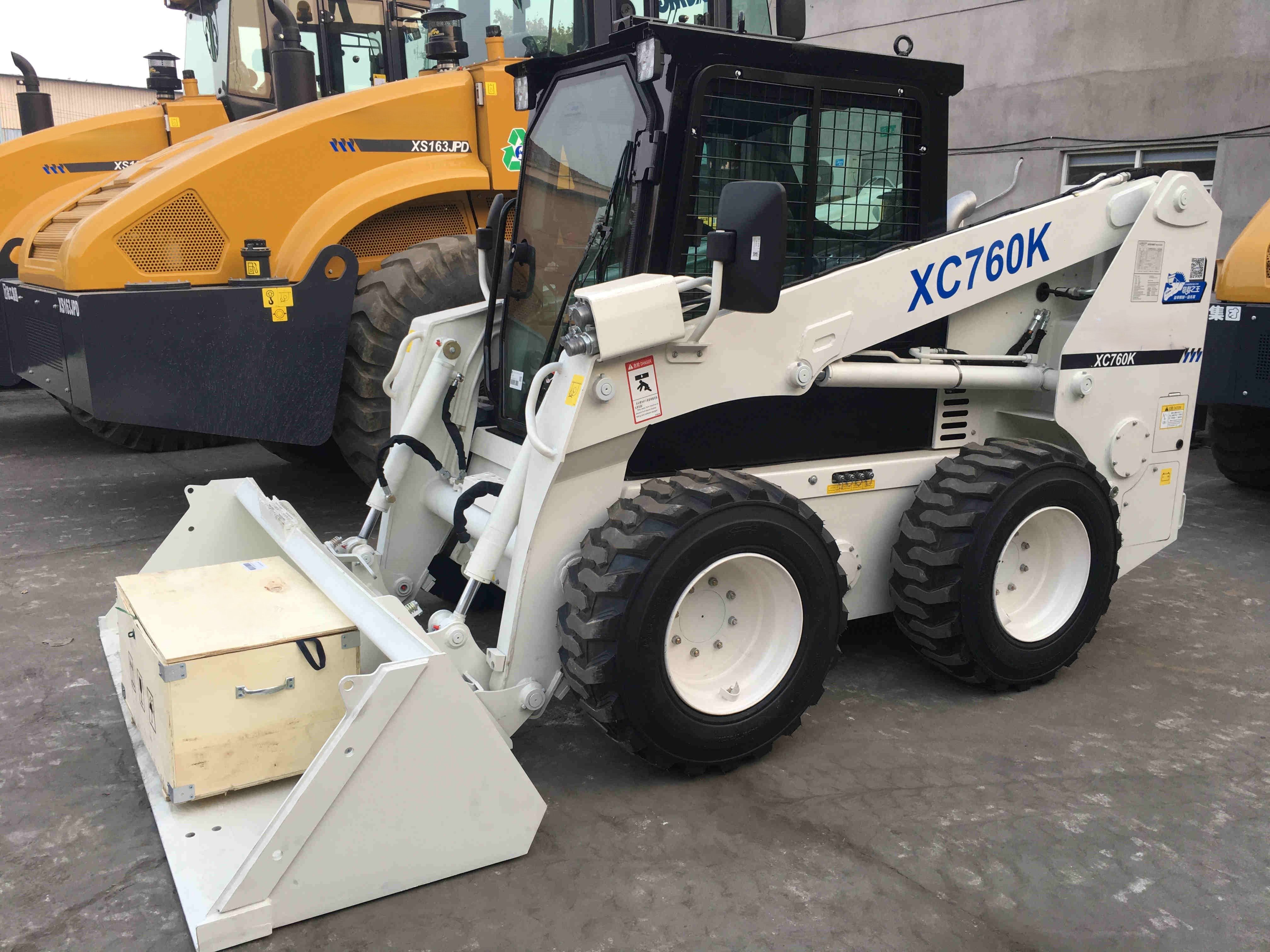 Factory Price New 1 Ton Mini Skid Steer Loader Xc760k Earthmoving ...