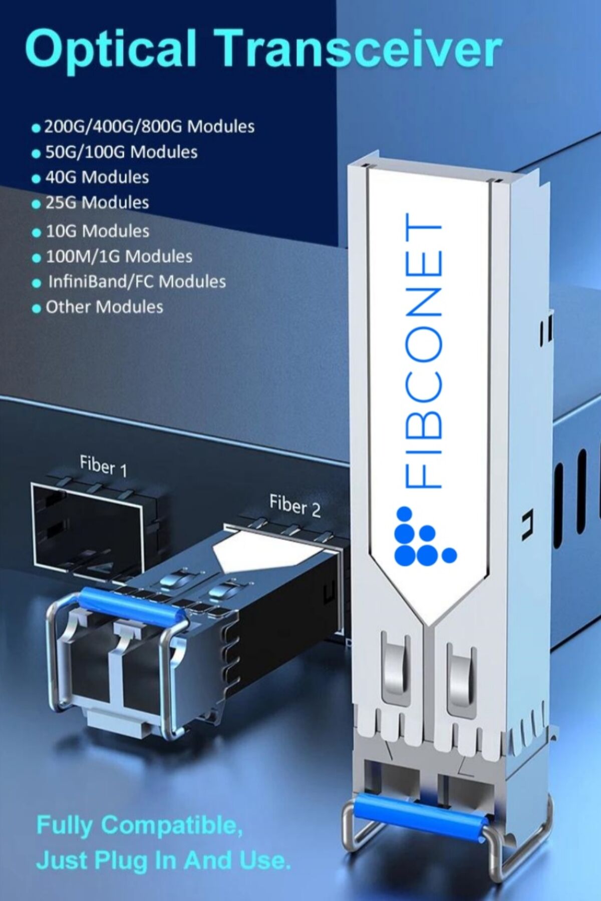 Sfp Operating Voltage +3.3v 50g/100g Modules Fc Modules 1310nm 10km Ddm ...