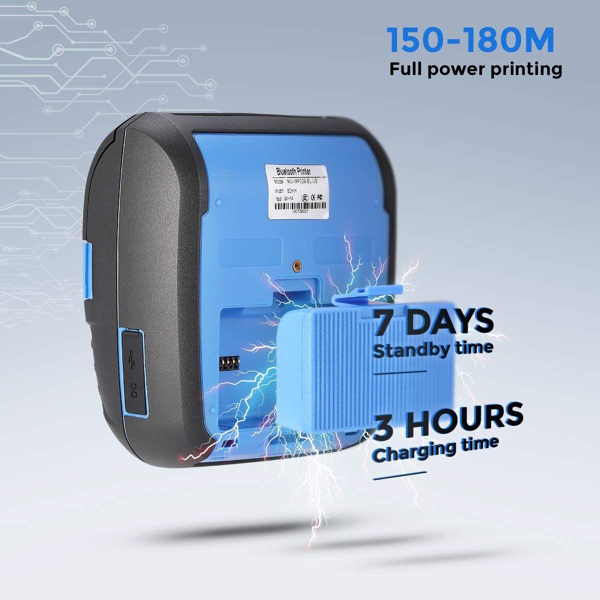 Wholesale Portable Thermal Printer Fast-speed 72/80mm Label Printer ...