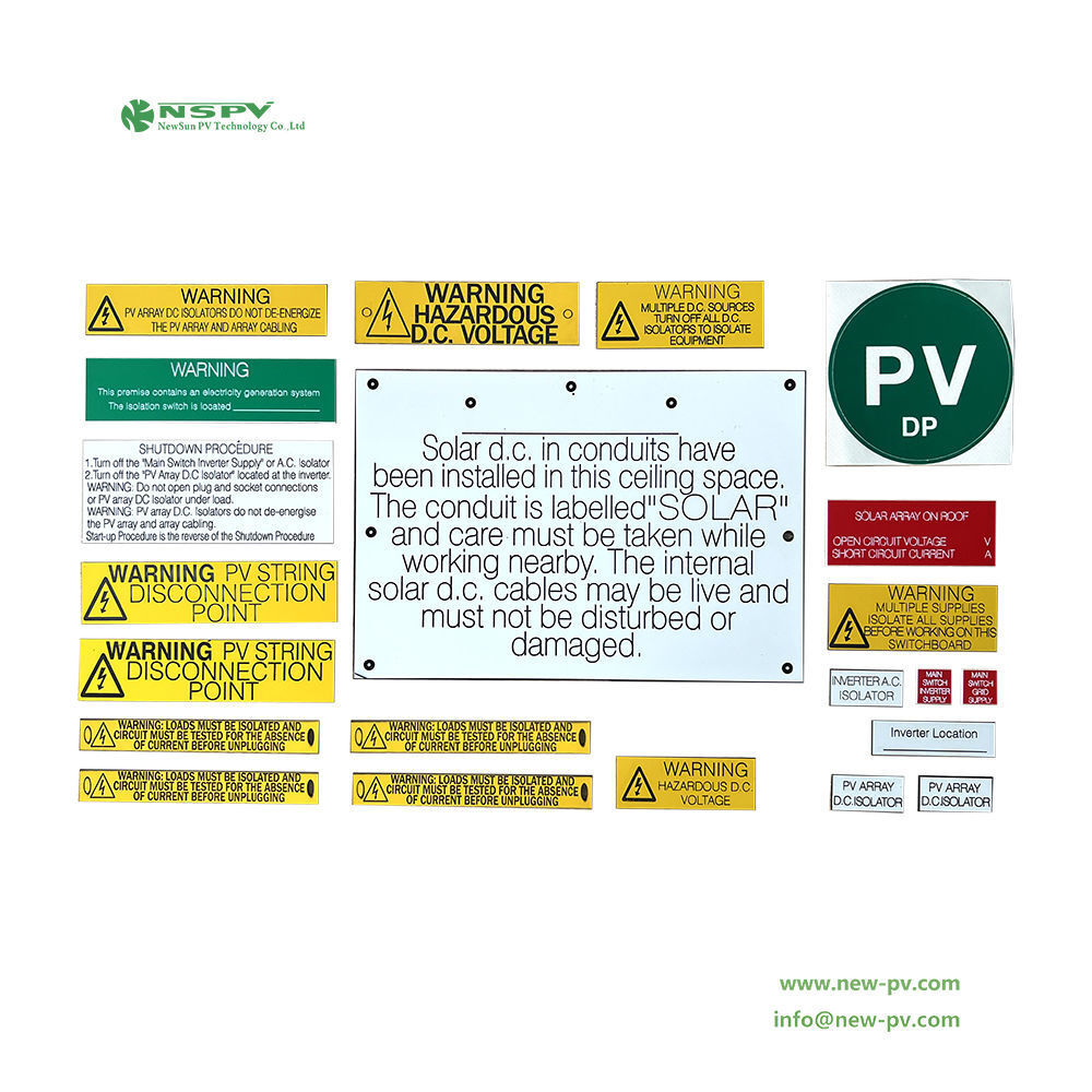 Stiker Peringatan Pv Surya Standar Baru Label Prosedur Penutupan Surya ...