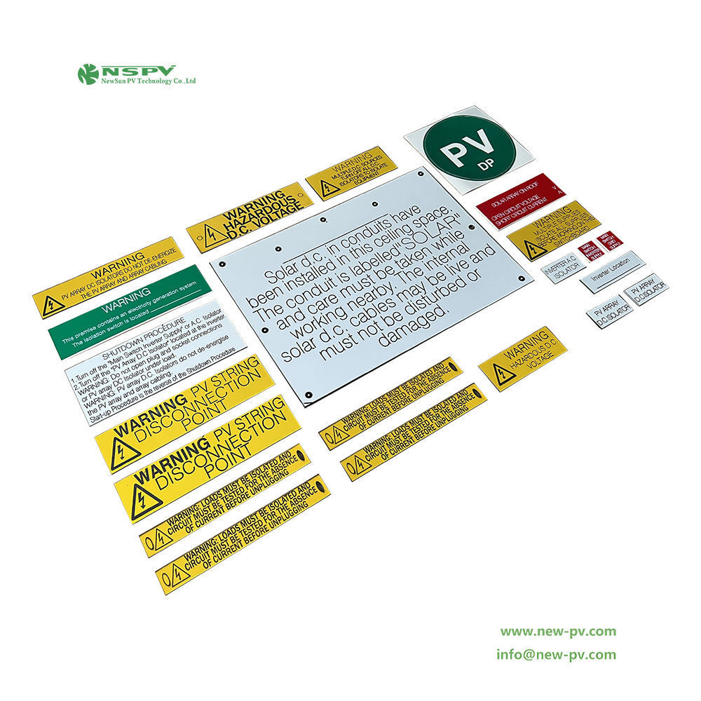 Stiker Peringatan Pv Surya Standar Baru Label Prosedur Penutupan Surya ...
