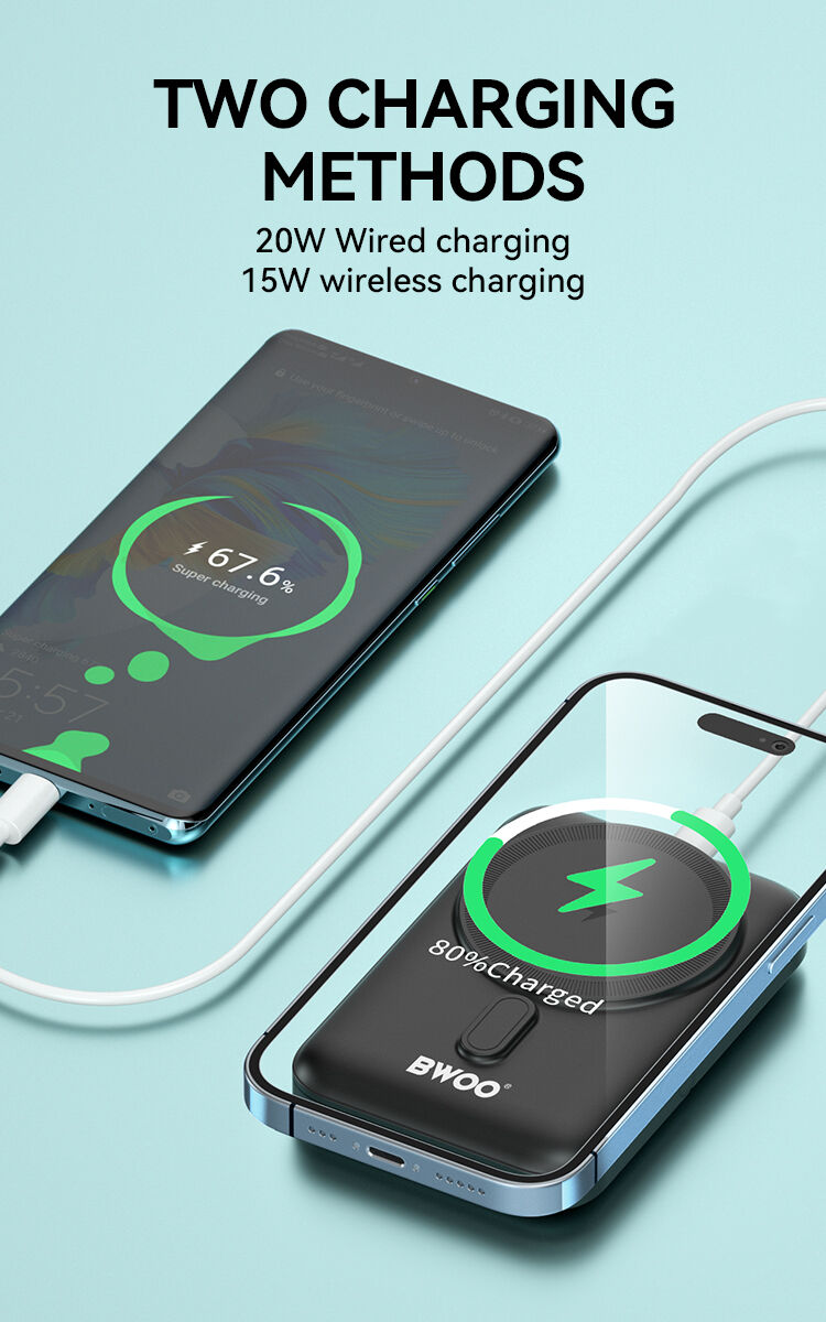 Bwoo Oem Phone Holder Portable Charger Magnetic Wireless Power Bank ...