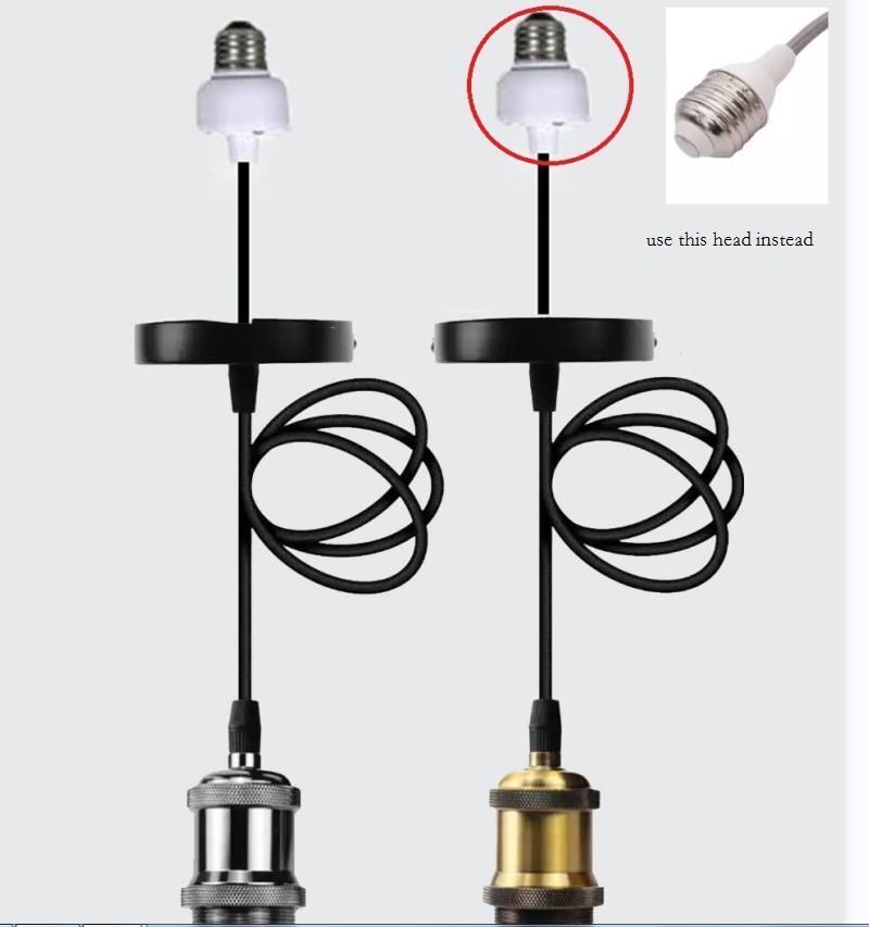 E26 To E26 Vintage Pendant Screw Lamp Holder With Fabric Cable - Expore ...