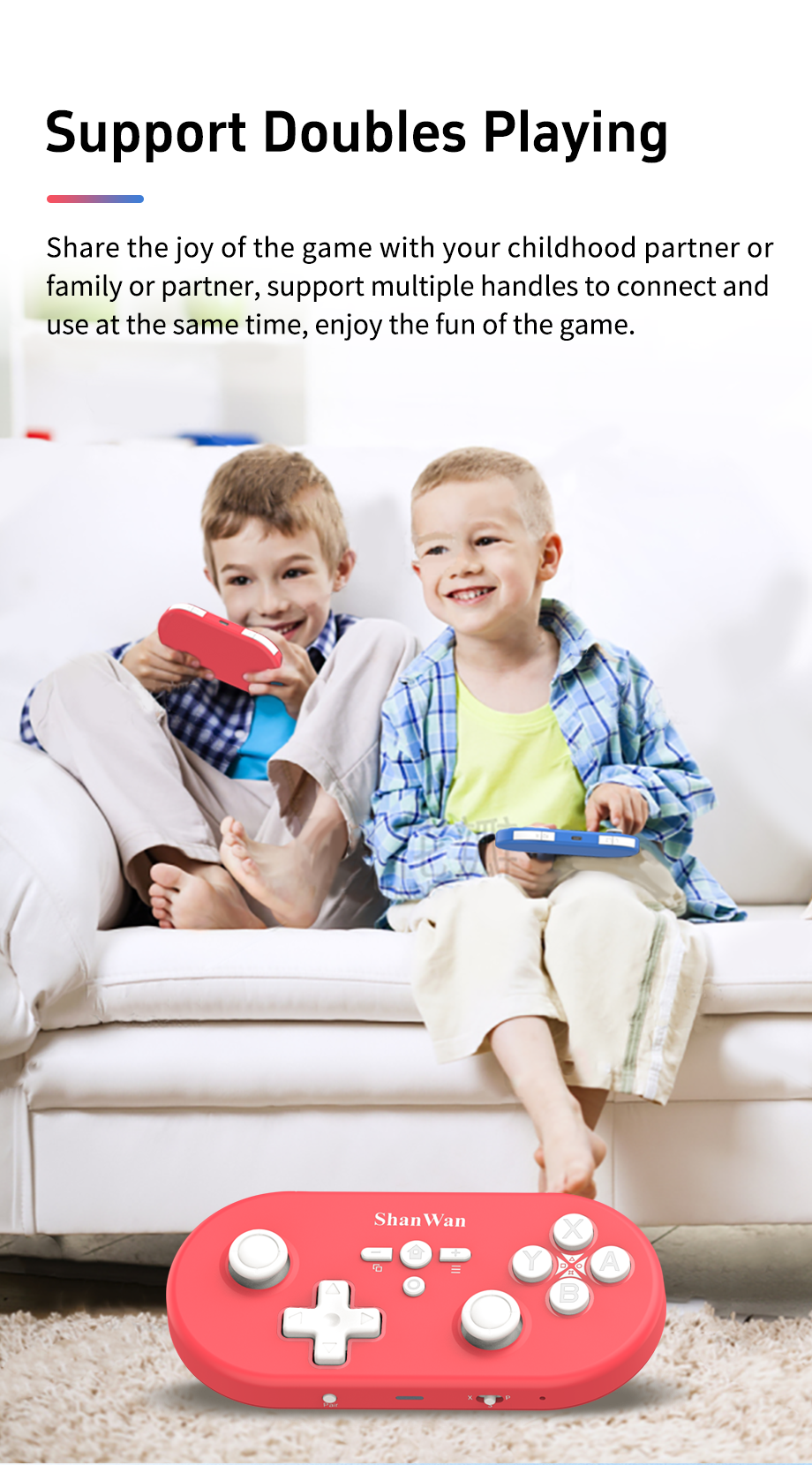 2024 New Shanwan Q37xsp Precise Gaming Control Gamepad With Dual Hall ...