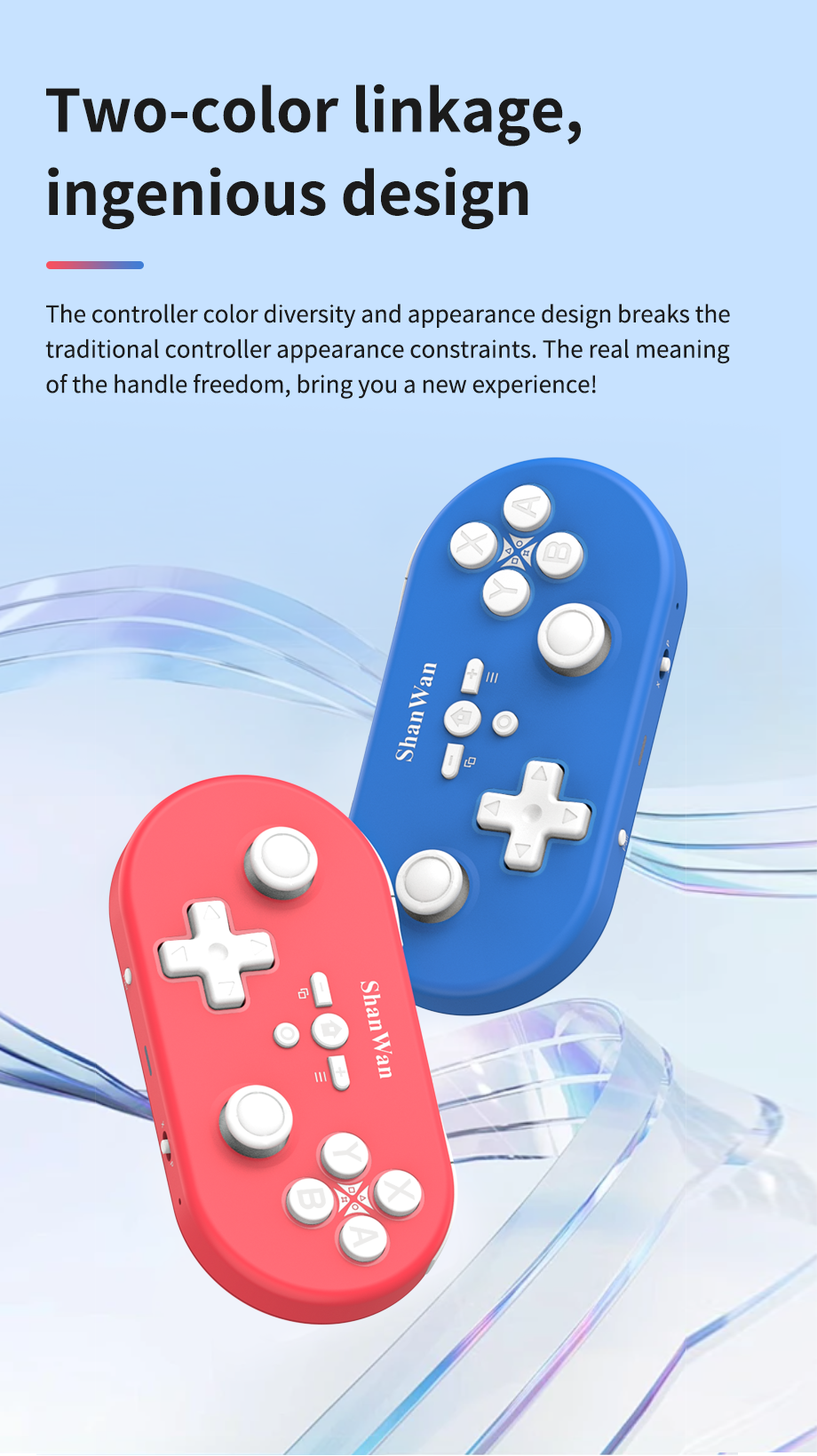 2024 New Shanwan Q37xsp Precise Gaming Control Gamepad With Dual Hall ...