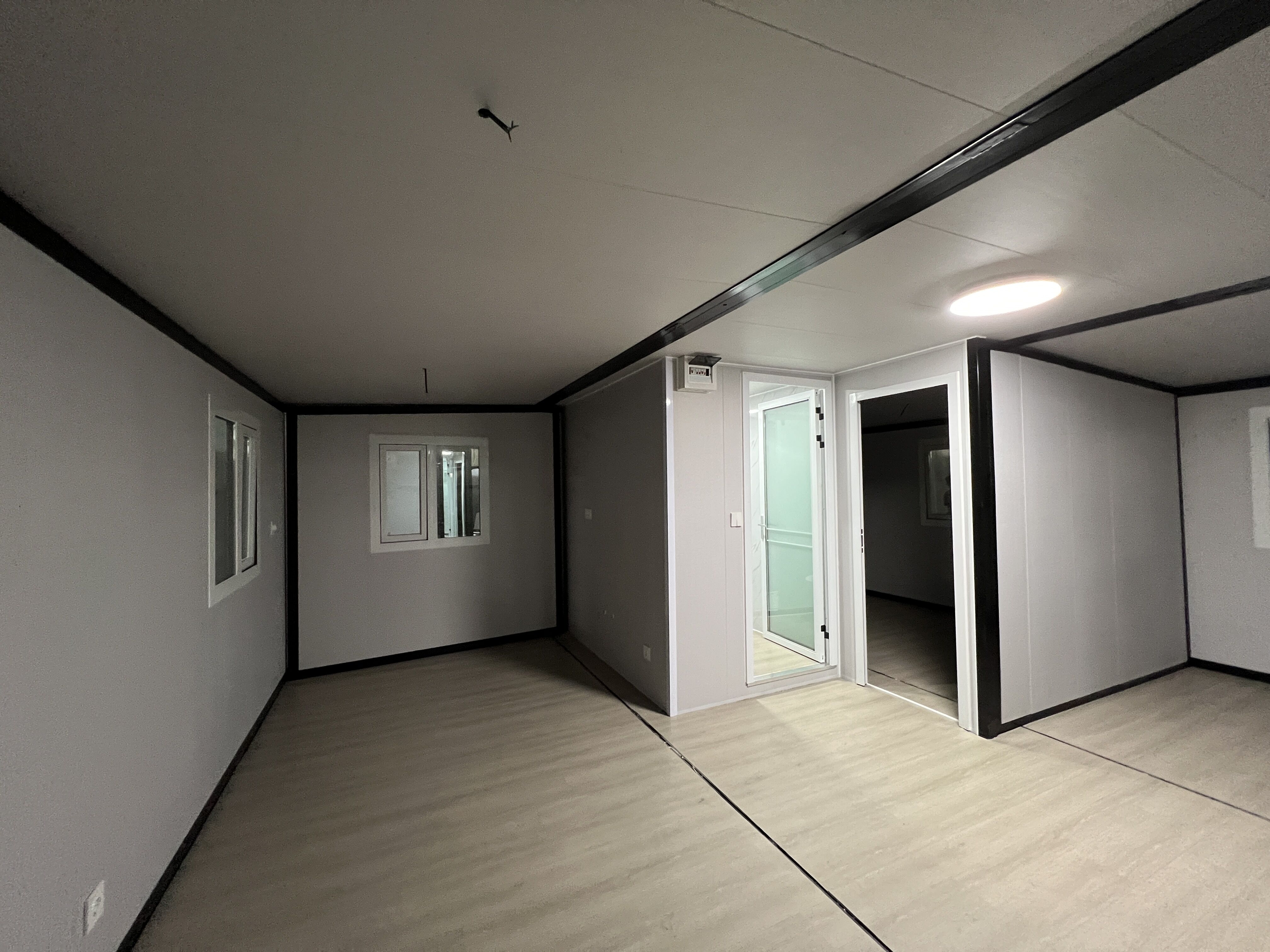 Eco-friendly Folding Modular Container House Steel Frame Timber Finish ...