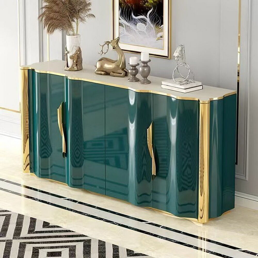 Custom Luxury Entrance Hall Cabinet With Display Shelf Dining Room ...