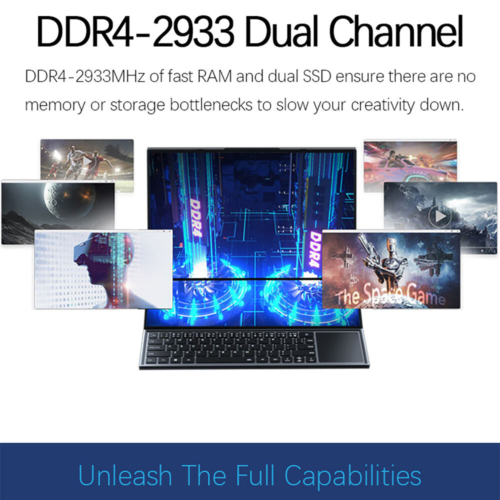 New 16-inch + 14-inch Dual-screen Laptop Main 1920*1200 Ips 5000mah ...