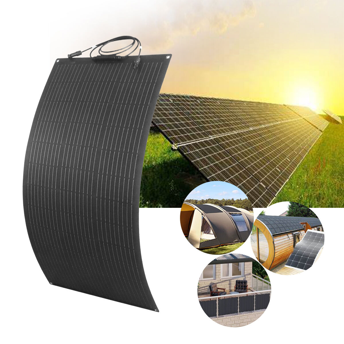Durable And Light Weight Flexible Solar Panel 520w Mono-crystaline ...