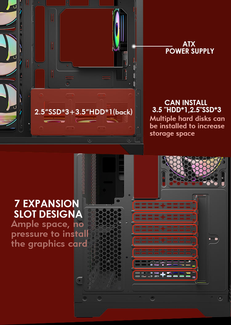 Odm Circular Arc Panoramic Tempered Glass Game Cabinet Gaming Atx ...