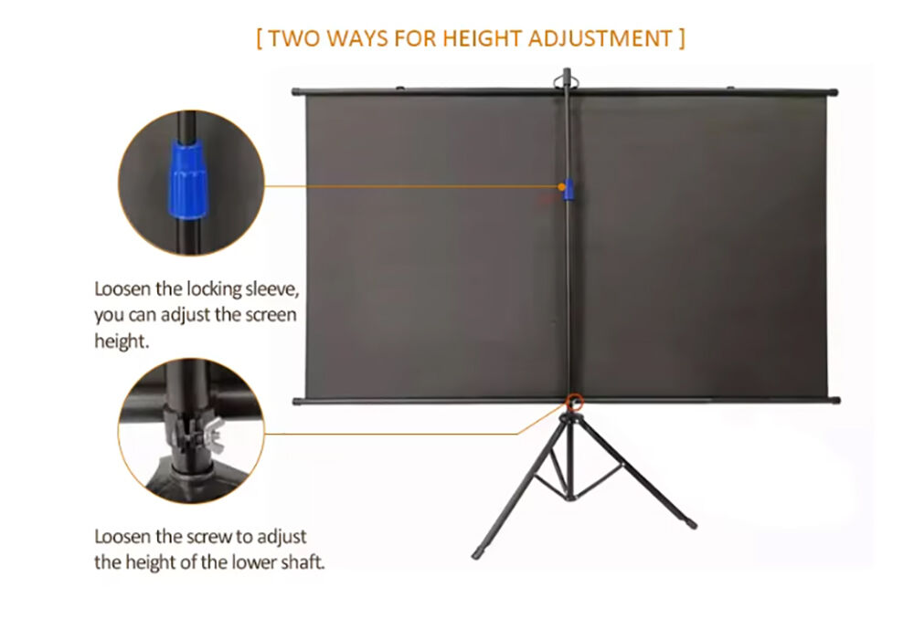 Factory Portable Tripod Projector Screen 84 Inch 4:3 Tripod Stand ...