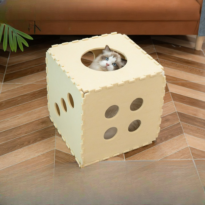 2024 New All Season Small-sized Cat Toy Half Enclosed Dice Bed - China ...