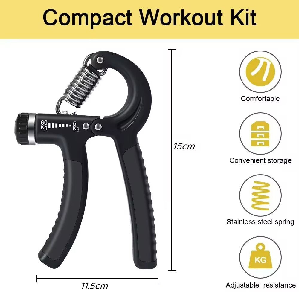 Adjustable Counting Grip 5-piece Finger Strength Grip Circle Grip Ball ...