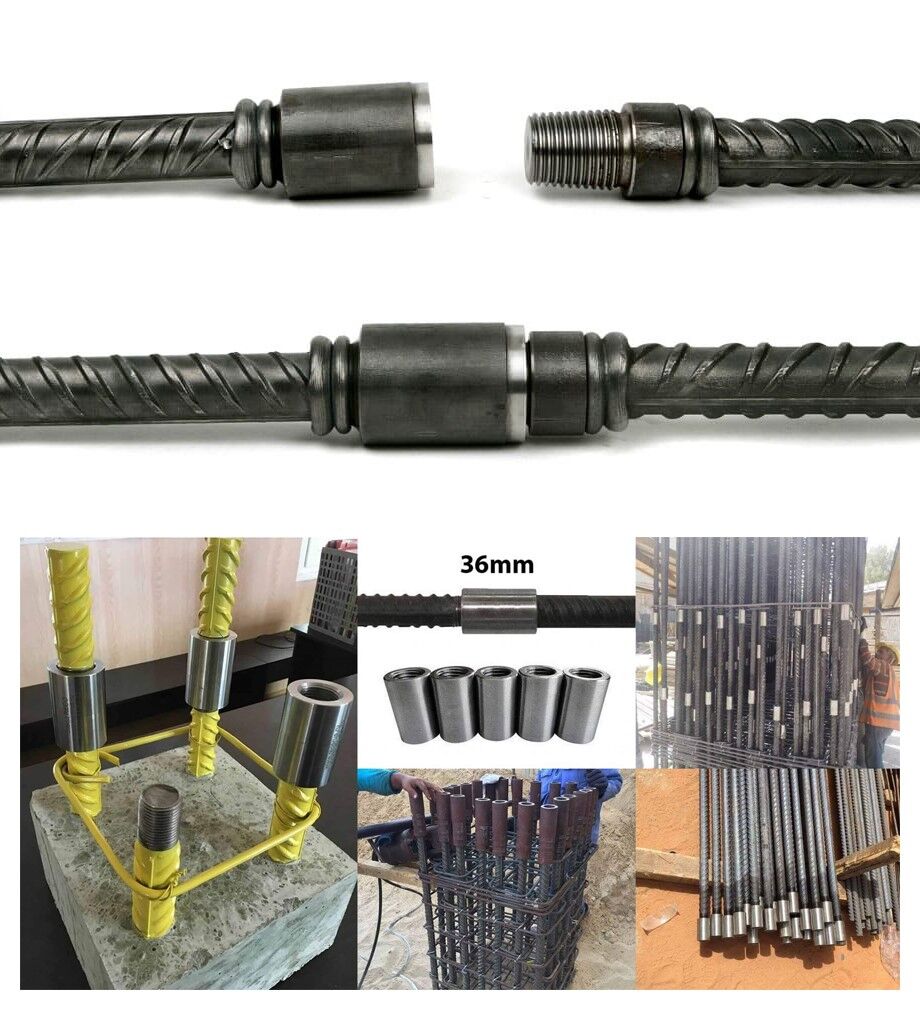 Customized Rolling Threaded Rebar Splicing Coupler Stainless Steel ...