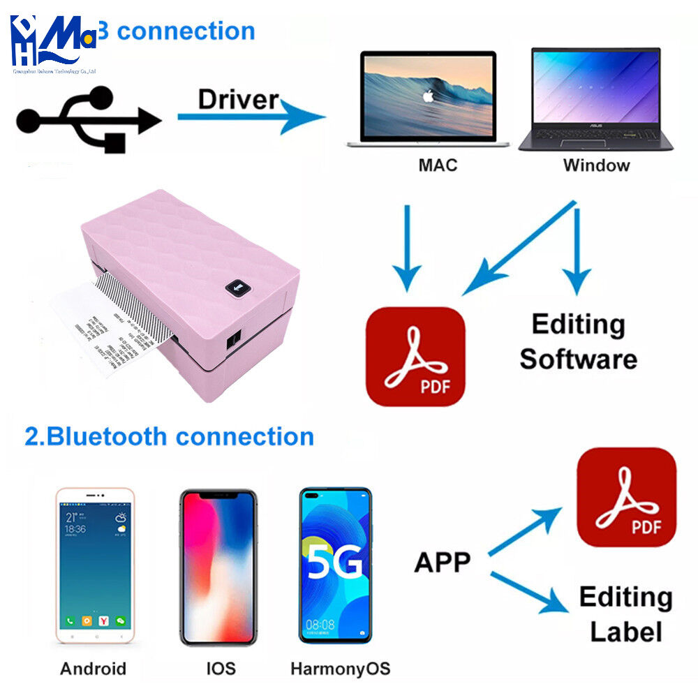 Hot Sell Label Printer Mini Bluetooth Printer Direct Thermal Label ...