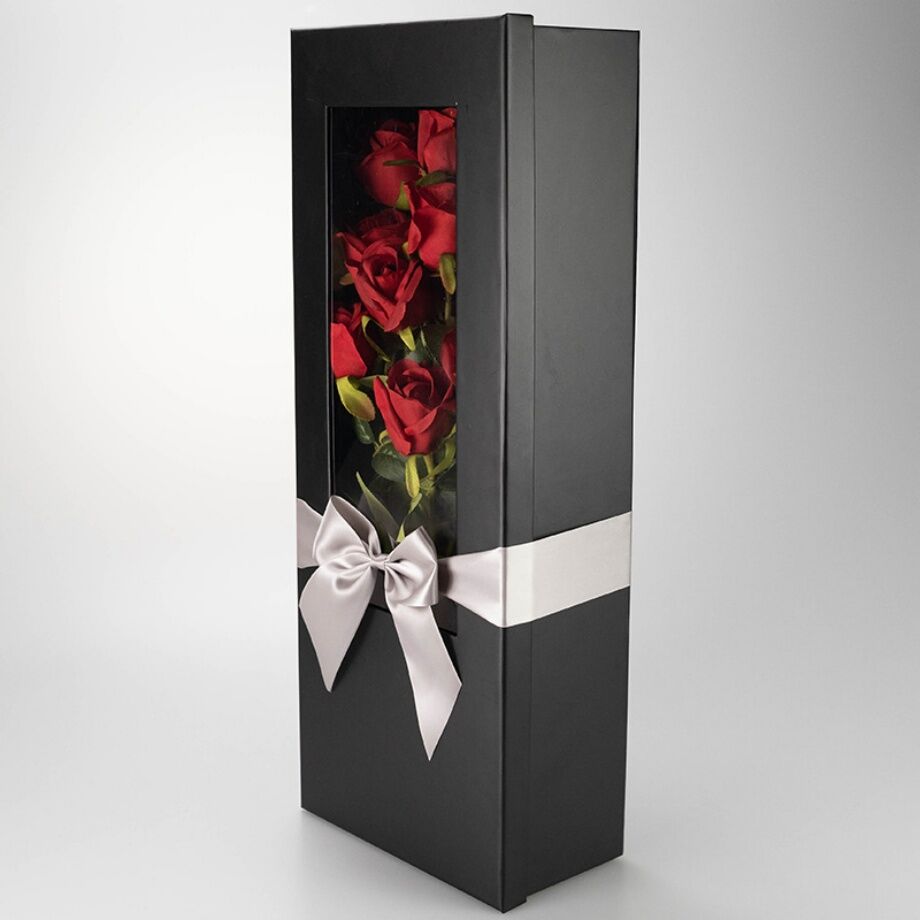 Folding Flower Box With Window Opening And Up And Bottom Cover, 1200gsm ...