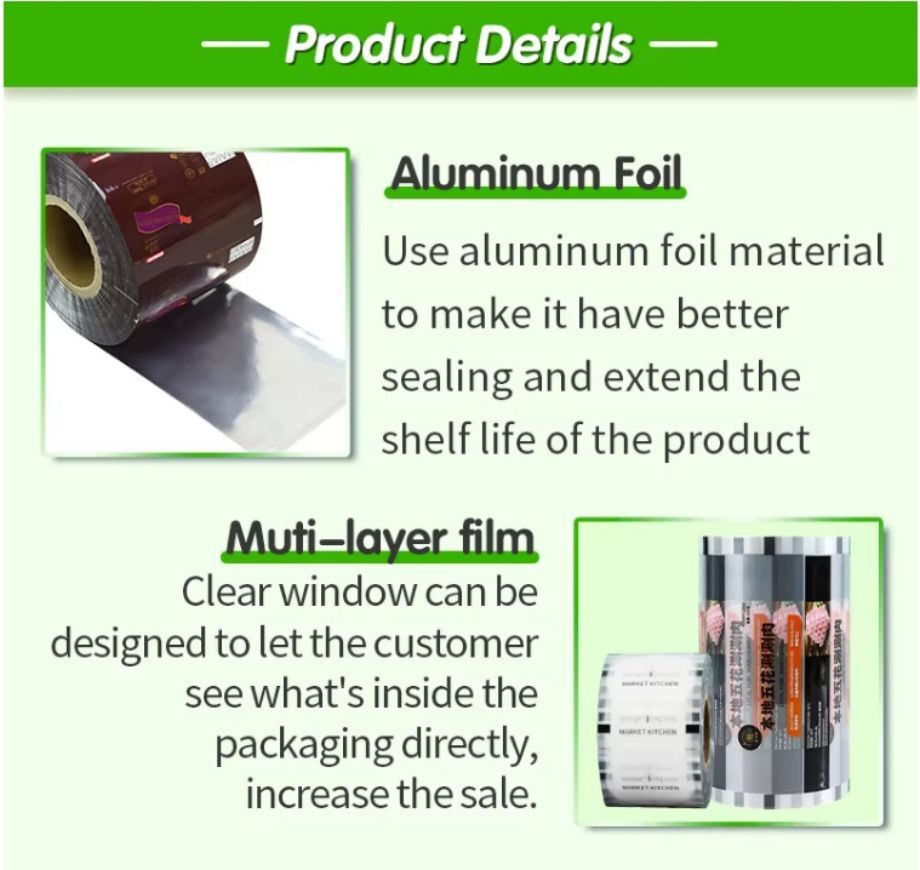 Customized Roll Film Food Packaging Rewinding Flexible Packaging Film ...