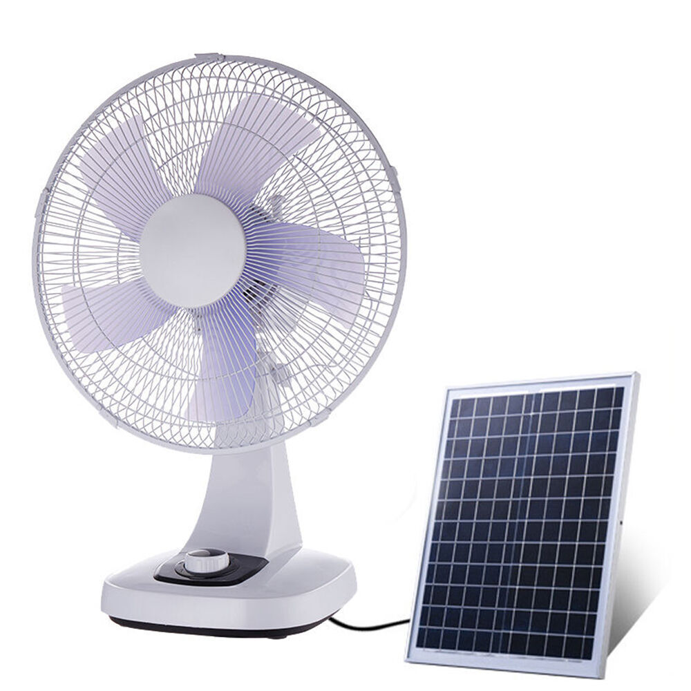 12v Motor Rechargeable Solar Fan Ac/dc Domestic Standing Fan Powerful ...
