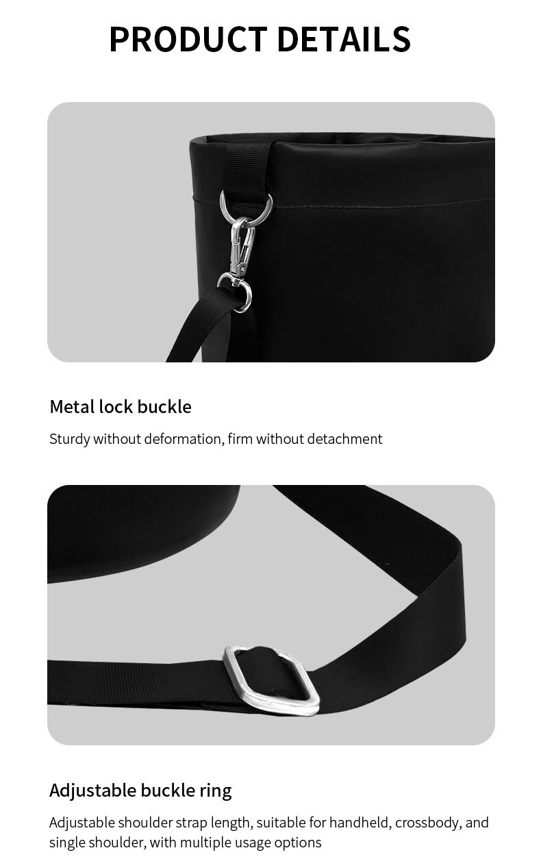 Universal Style Pvc Waterproof Crossbody Bag Drawstring Bucket Bag Men ...