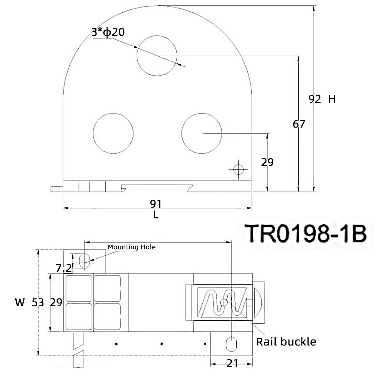 Tr0199b 3phase 200/5a Cl.1 5va Max Cable 30mm,three Phase Current ...