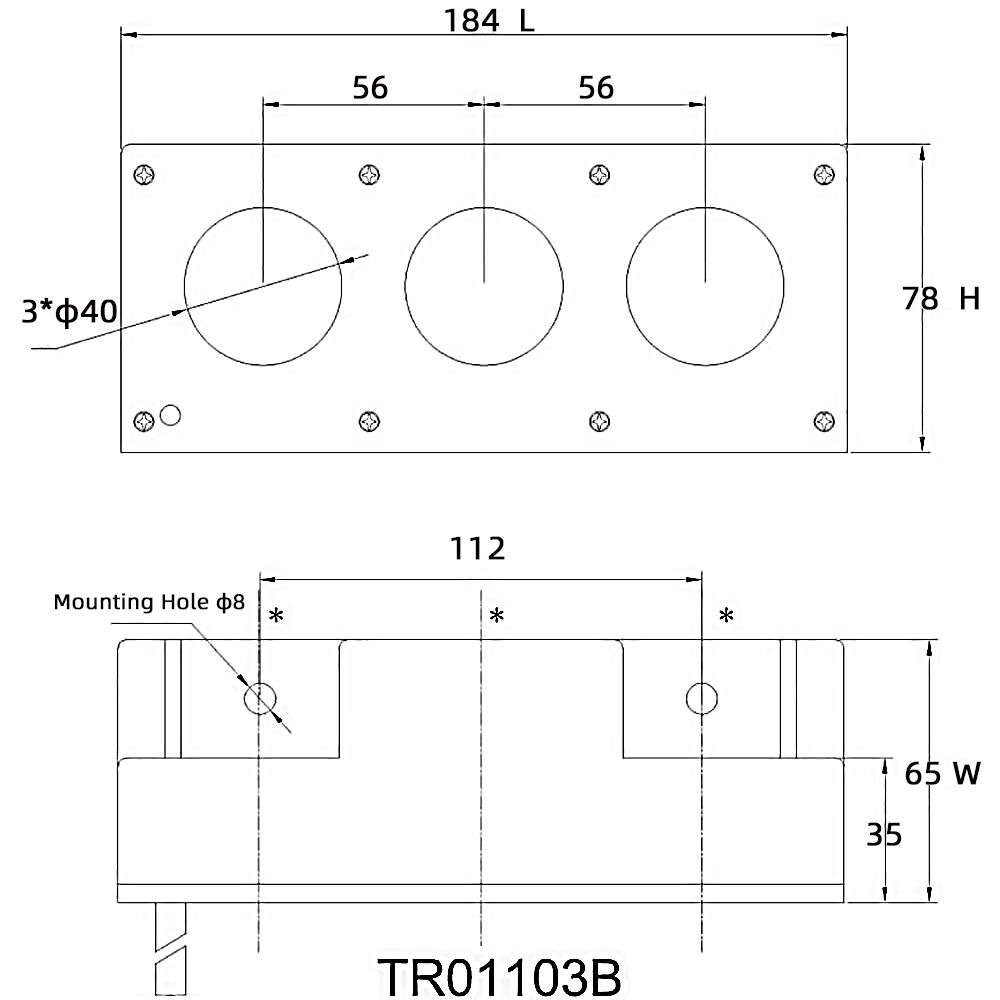 Tr0199b 3phase 200/5a Cl.1 5va Max Cable 30mm,three Phase Current ...