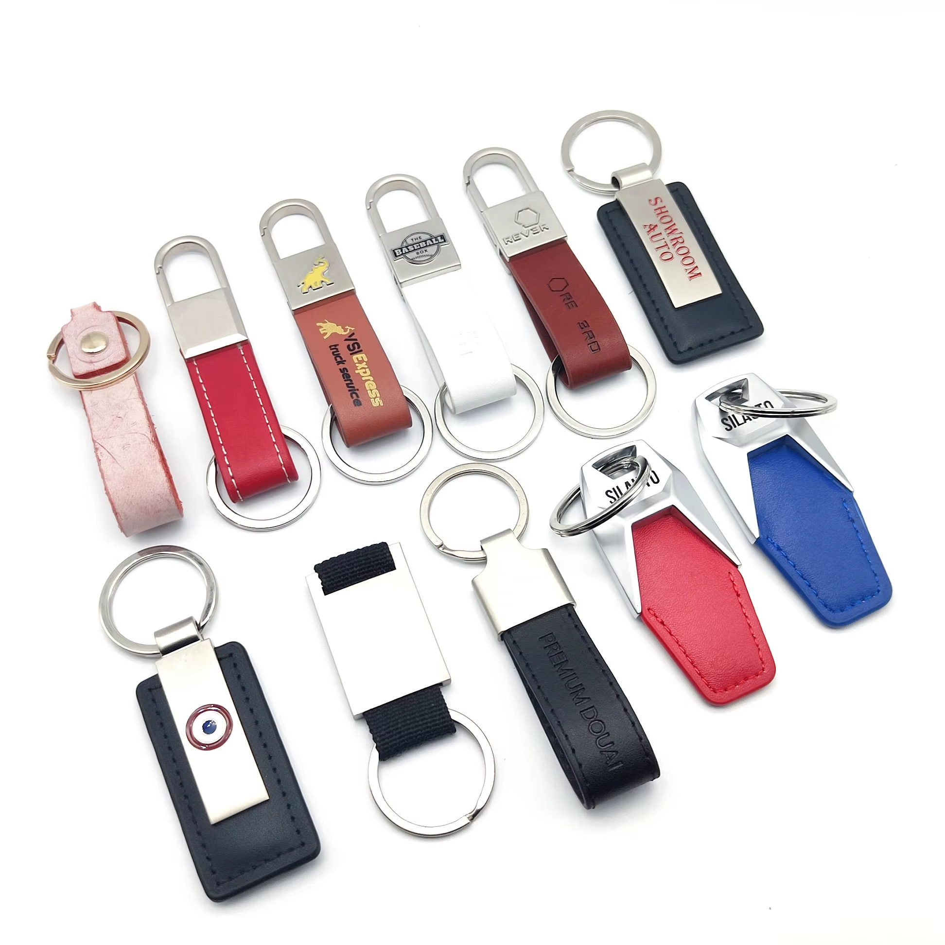 Custom Logo Leather Keychain Blanks Promotional Keychains Gift - China ...