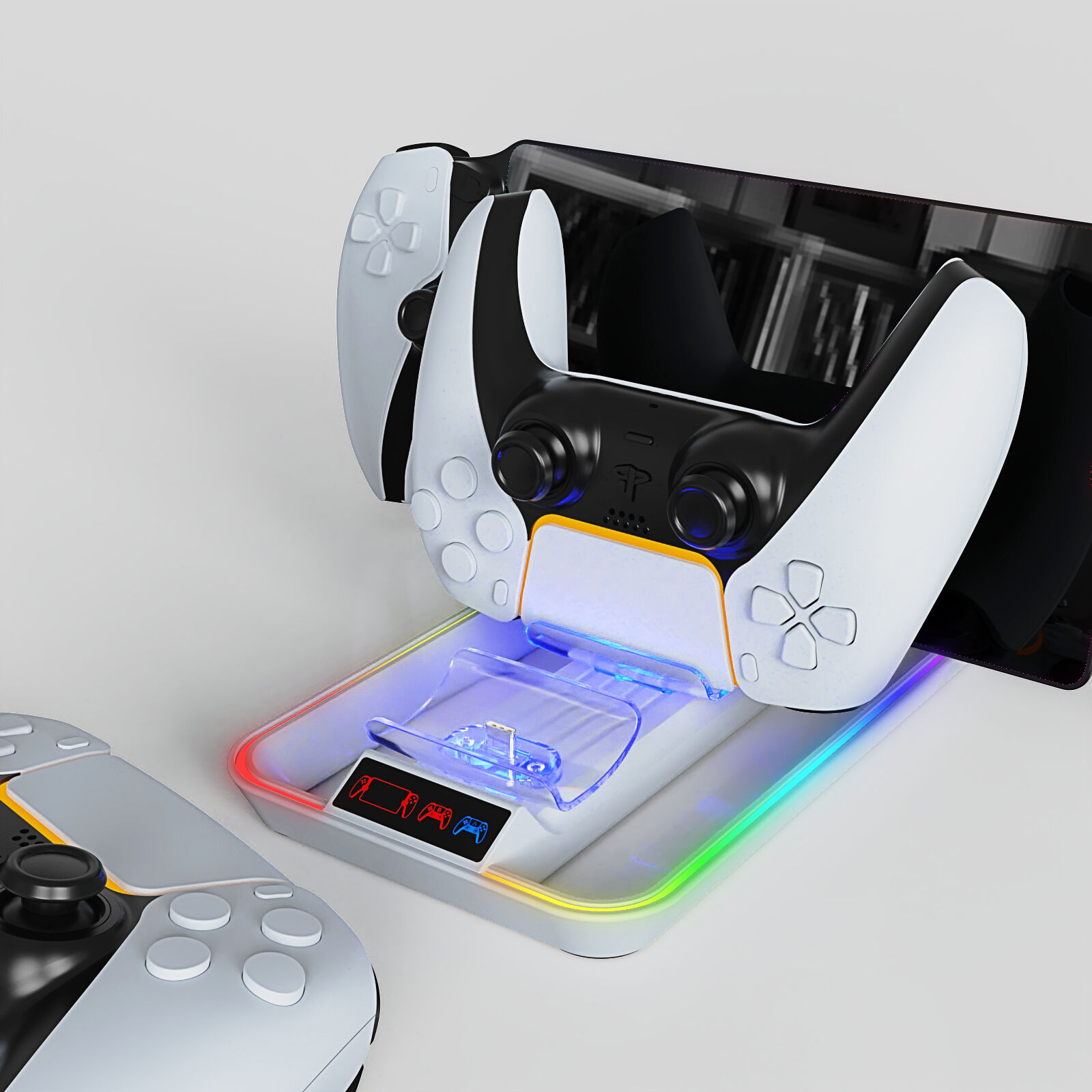 Factory Rgb Dual Ps5 Wireless Controller Charging Dock Station With Ps ...