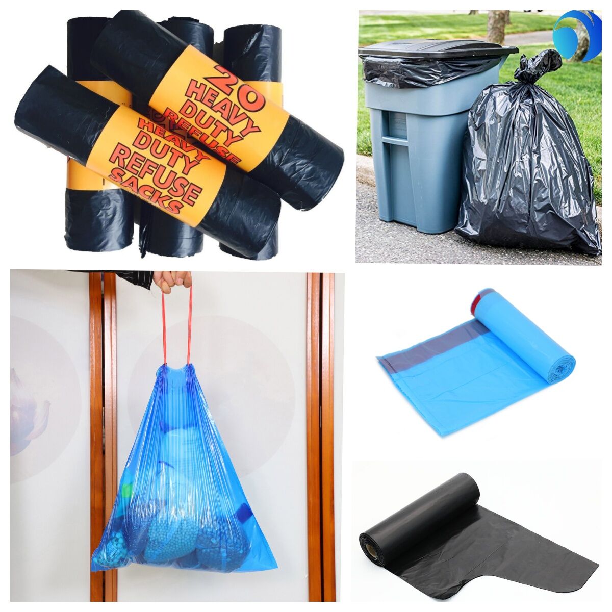 Pla Hdpe Pe 13 33 55 Gallon Heavy Plastic Household Construction Waste ...