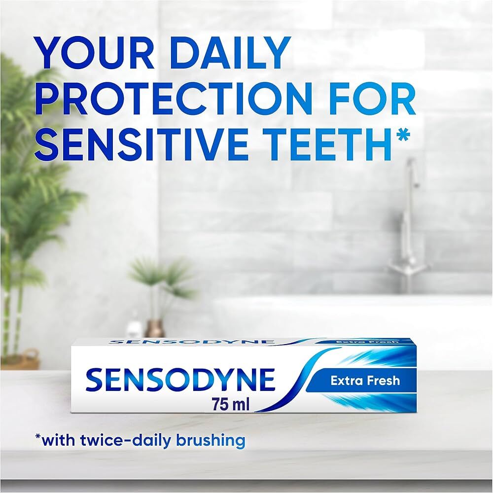 Sensodyne Sensitive Extra Fresh Toothpaste, Daily Toothpaste, For Pain ...
