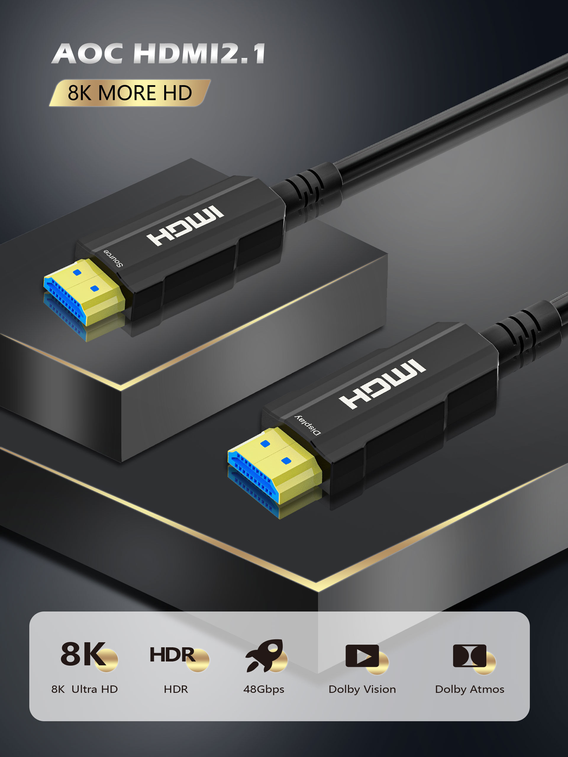 Wholesale Hdmi 2.1 Cable 8k Fiber Optical Hdmi Cable Ultra High Speed ...